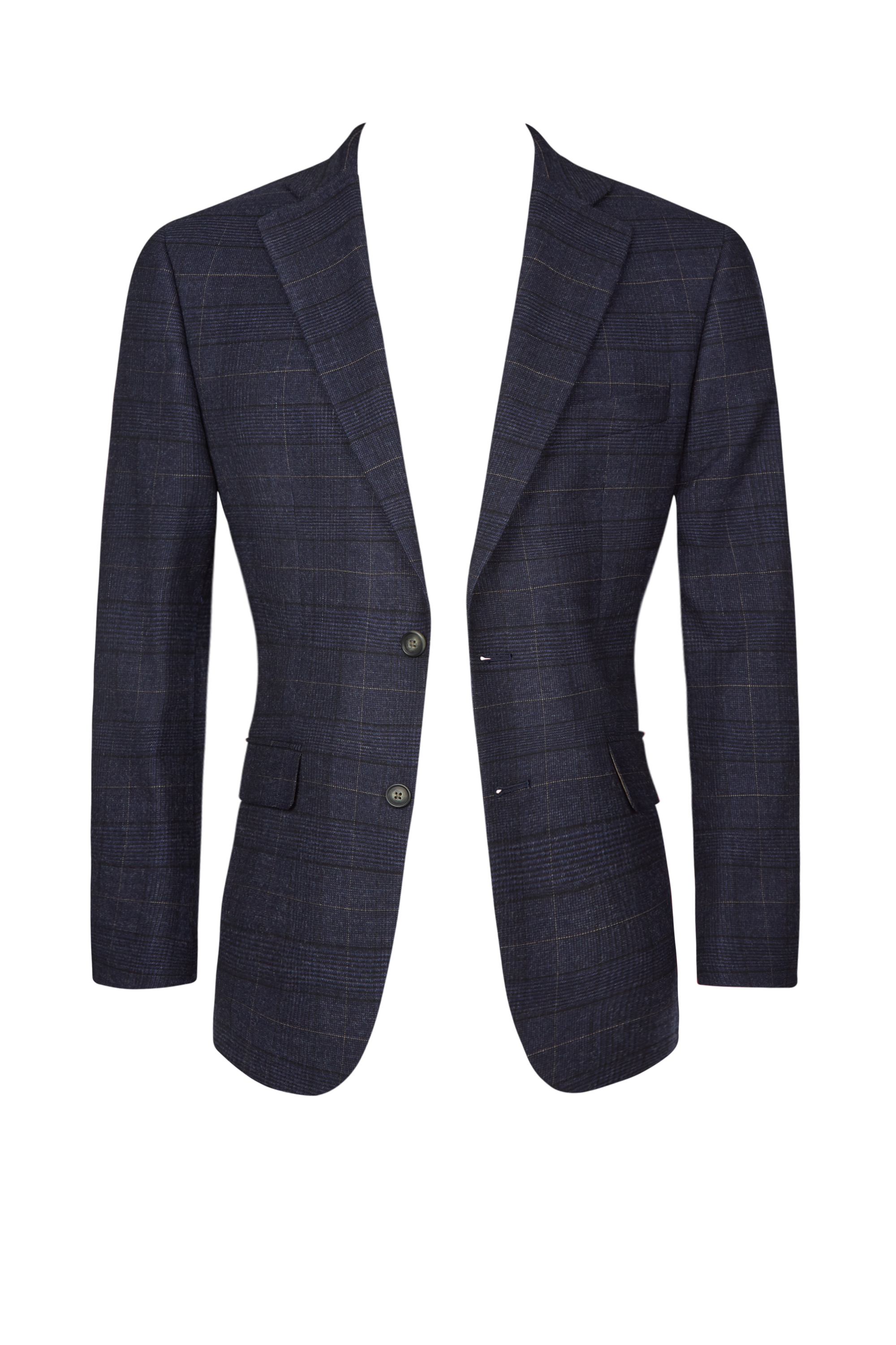 Moss 1851 Navy Black Check Jacket | Moss Bros Hire